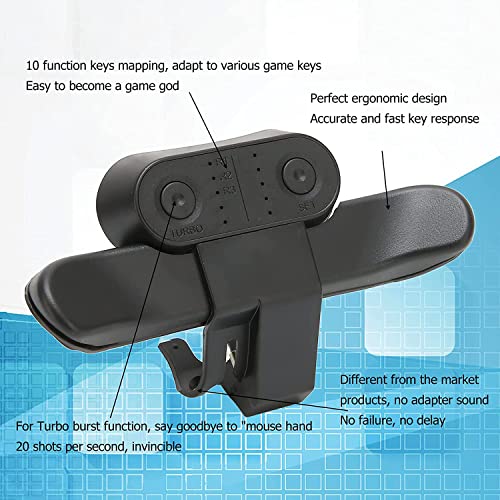 Diyeeni Paddles for PS4 Controller, 10 Key Back Attachment, Controller Paddles for PS4, Plug and Play, Support for Turbo Burst, Programmable Buttons