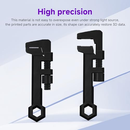 RESIONE Tough 3D Printer Resin, Not Brittle ABS Like Tough & Rigid 3D Resin for LCD 3D Printing UV 405nm (K Black 1KG)