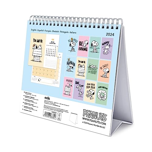 Desktop Calendar Erik Peanuts, Snoopy 20x17cm (2024)