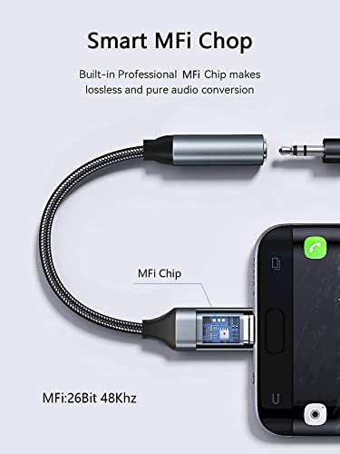 THYBDB Headphone Adapter for iPhone, for iPhone aux Adapter, Earphone Adapter Jack Compatible for iPhone 13/13 Pro/12/11/11 Pro/11 Pro Max/SE/X XR XS XS Max 8 7(Music Species)