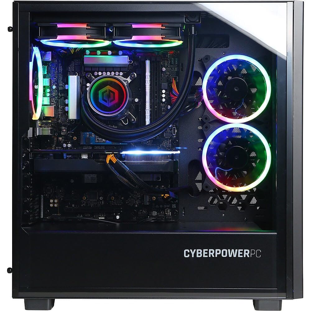 CyberpowerPC Gamer Supreme Liquid Cooled Gaming Desktop Computer, Intel Core i7-13700KF 3.4GHz, 16GB RAM, 2TB SSD, NVIDIA GeForce RTX 4060 Ti 8GB, Windows 11 Home, Black