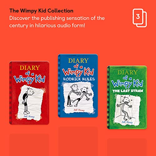Yoto Diary of a Wimpy Kid Collection by Jeff Kinney – 3 Kids Audiobook Cards for Use Player & Yoto Mini Bluetooth Speaker, Fun Educational Daytime & Bedtime Stories for Children Ages 7+