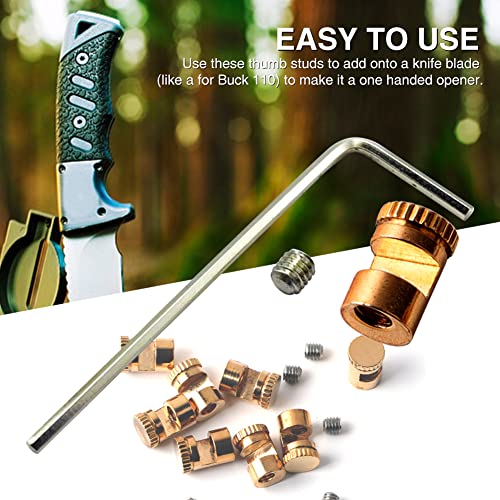 FLAMEDUKE Knife Thumb Studs for Buck 110 Thumb knife for Buck 112 2pcs With Hex for Buck Pocket Knife Edc Knife