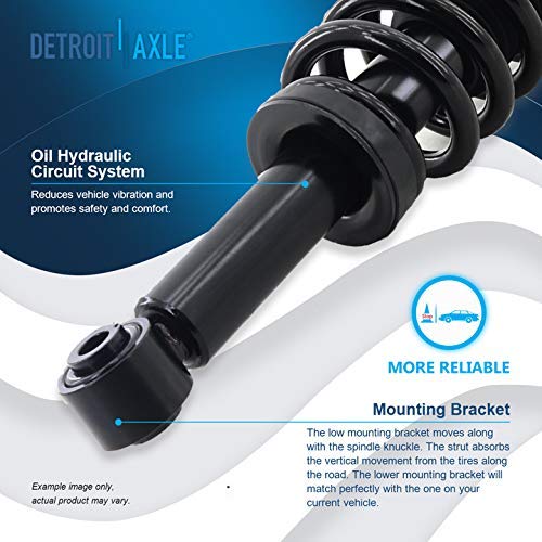 Detroit Axle - 6pc Struts Shocks Kit for 4WD 2009-2013 Ford F-150 (Excludes Raptor) Front Ready Struts with Coil Spring Sway Bar Links + Rear Shock Absorbers 2010 2011 2012 Replacement Suspension
