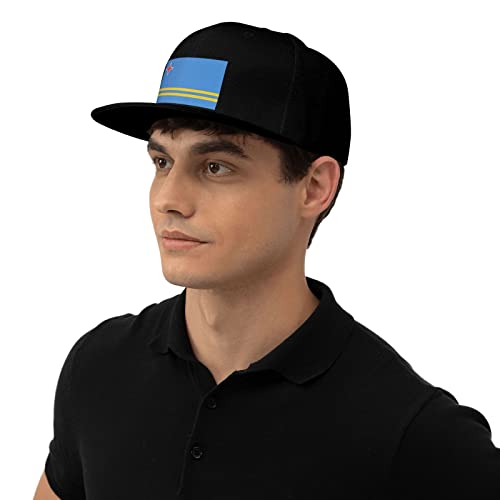 Flag of Aruba Hat Adult Adjustable Baseball Cap Trucker Hats Black