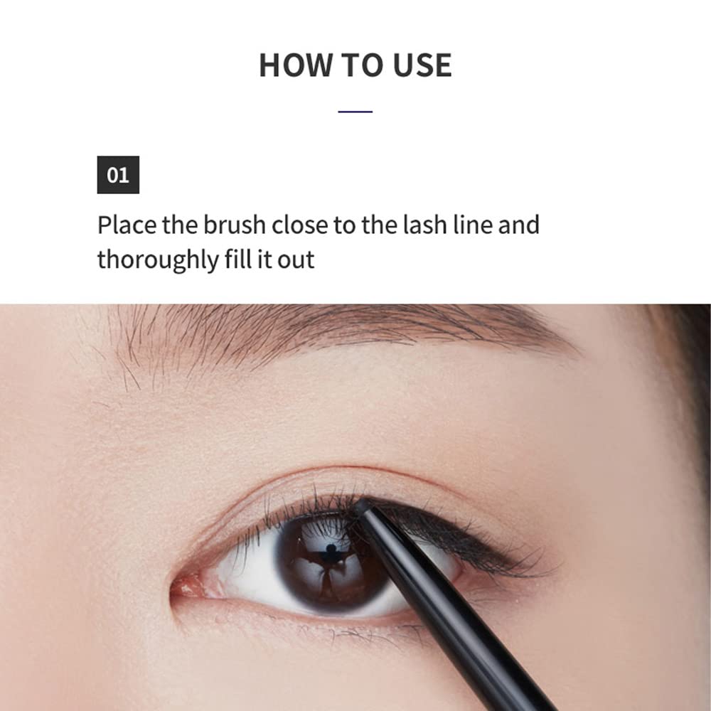 ETUDE Super Slim Proof Pencil Liner (#01 Black) 21AD | Long-Lasting and Waterproof Eyeliner with Fine Elaborate Lines for More Precise Eye Makeup