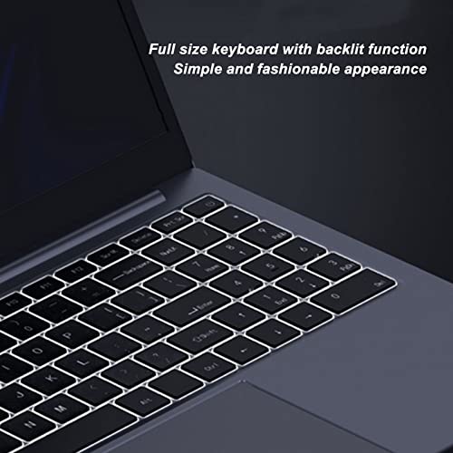 Garsentx Laptop, 15.5in HD IPS Screen, 1920x1080, 4GB DDR4 RAM, 128GB PCIe NVMe SSD, Grey Laptop with Full Size Backlit Keyboard,HDMI, Webcam,Bluetooth, Windows 10 Home, 4800mAh(US)