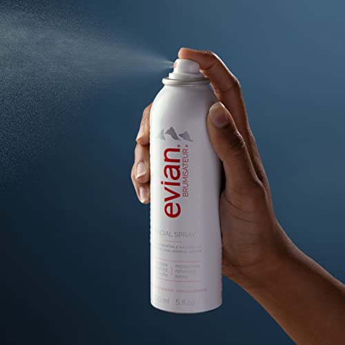 Evian Facial Spray, 5 oz Duo - Instantly Hydrate - Refresh Skin - Revive Makeup - Soothe Sensitivity - All Skin Types - French Alps Skincare