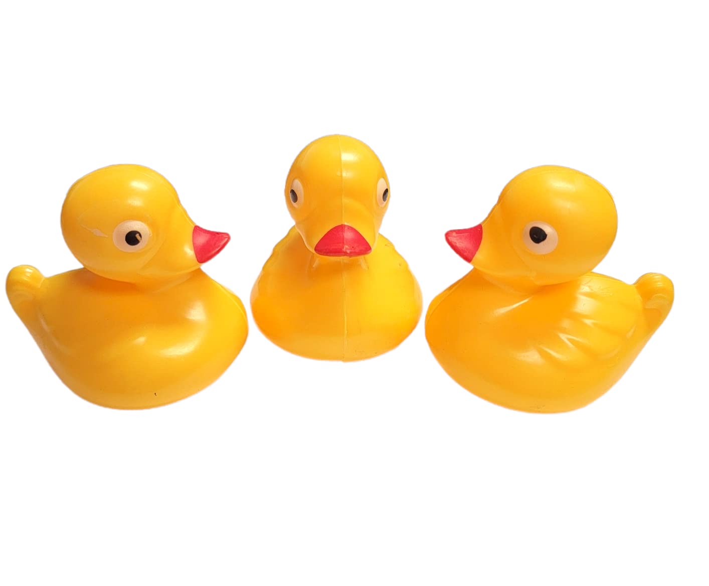 Floating Weighted Duckies (12 Pack) Plastic Yellow Duck Pond Floater. (2.75") Fun Bath Tub Pool Play Toy. (Yellow)