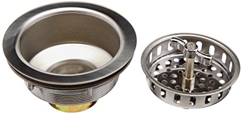 Keeney 1433SS 3-1/2-in dia Twist and Lock Sink Strainer with Basket, Stainless Steel