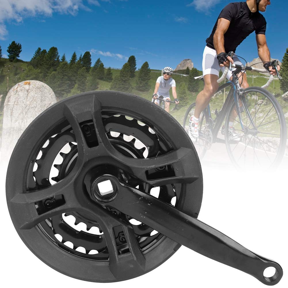 Drfeify Bicycle Crankset, 24-34-42T Mountain Bicycle Crankset for Variable Speed Mountain Bike Road Bicycle