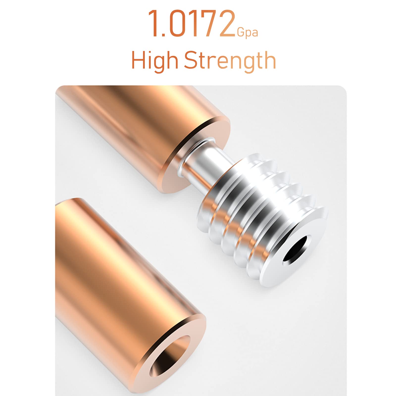 Creality Official Sprite Extruder Pro Upgrade Throat Tube, Copper+ Titanium Alloy 400℃ Bimetal Heatbreak for Creality Ender 3 S1,Ender 3 S1 Pro, 3D Printer with Sprite Extruder Installed