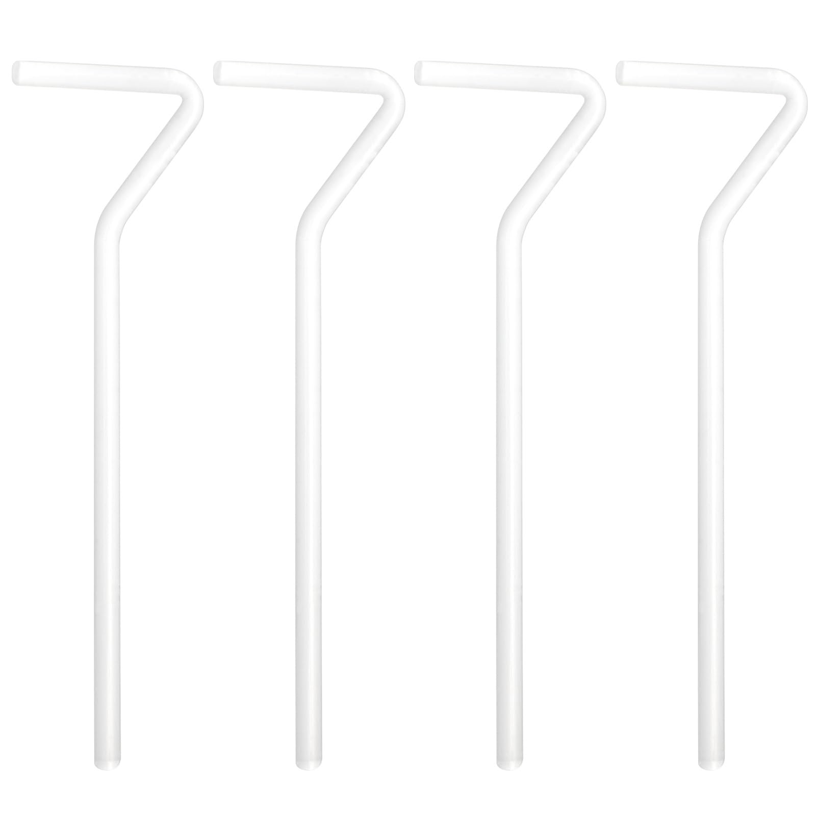 PartyKindom 4 Pcs L- Cell Culture Scraper, Glass Coating Rod Cell Spreaders, Reusable Cell Diffuser Tool for Laboratory Scientific Research Use, Diameter 6mm
