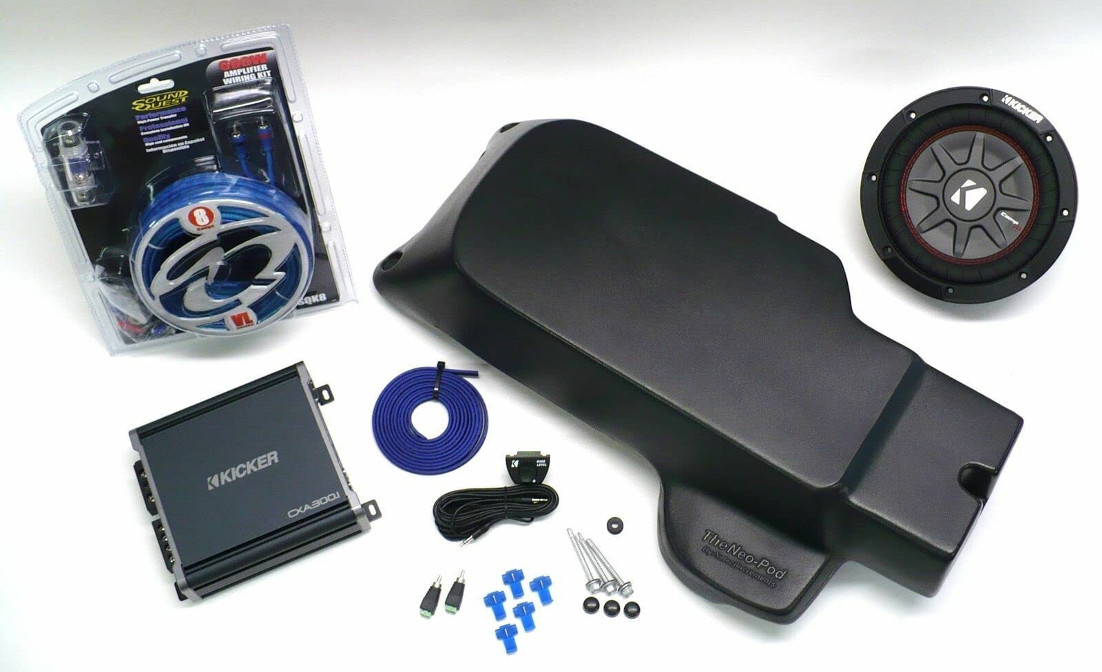Select Increments 2007-2017 Jeep Wrangler Unlimited JK Neo-Pod Subwoofer Enclosure With Kicker 8" Subwoofer & Kicker Amplifier 31649KL