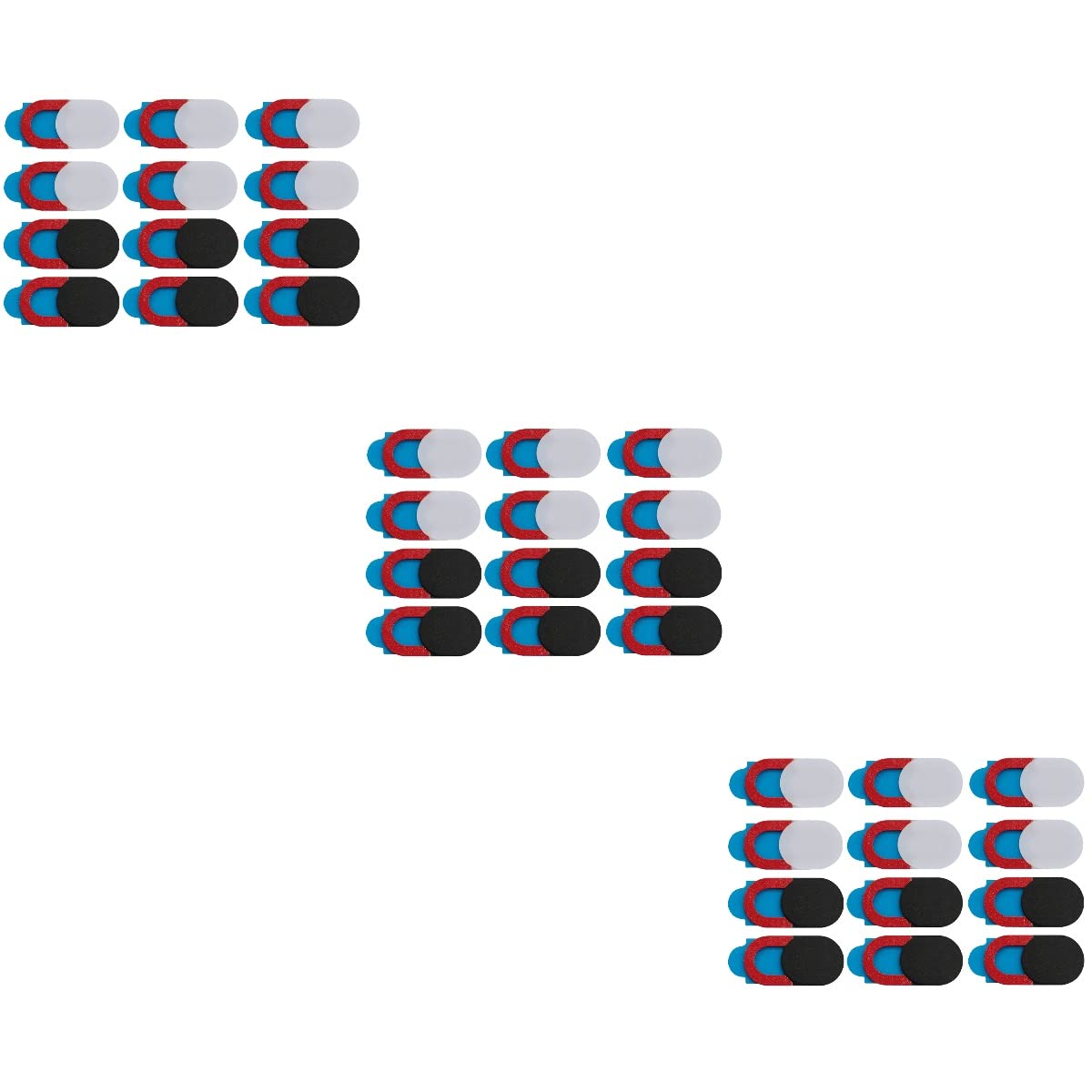 SOLUSTRE 36 Pcs Camera Cover Camera Privacy Protector Camera Privacy Cover Webcam Shield Webcam Slide Blocker Webcam Cover Slide Phone Webcam Cover Webcam Covers Metal White Abs Cover Plate