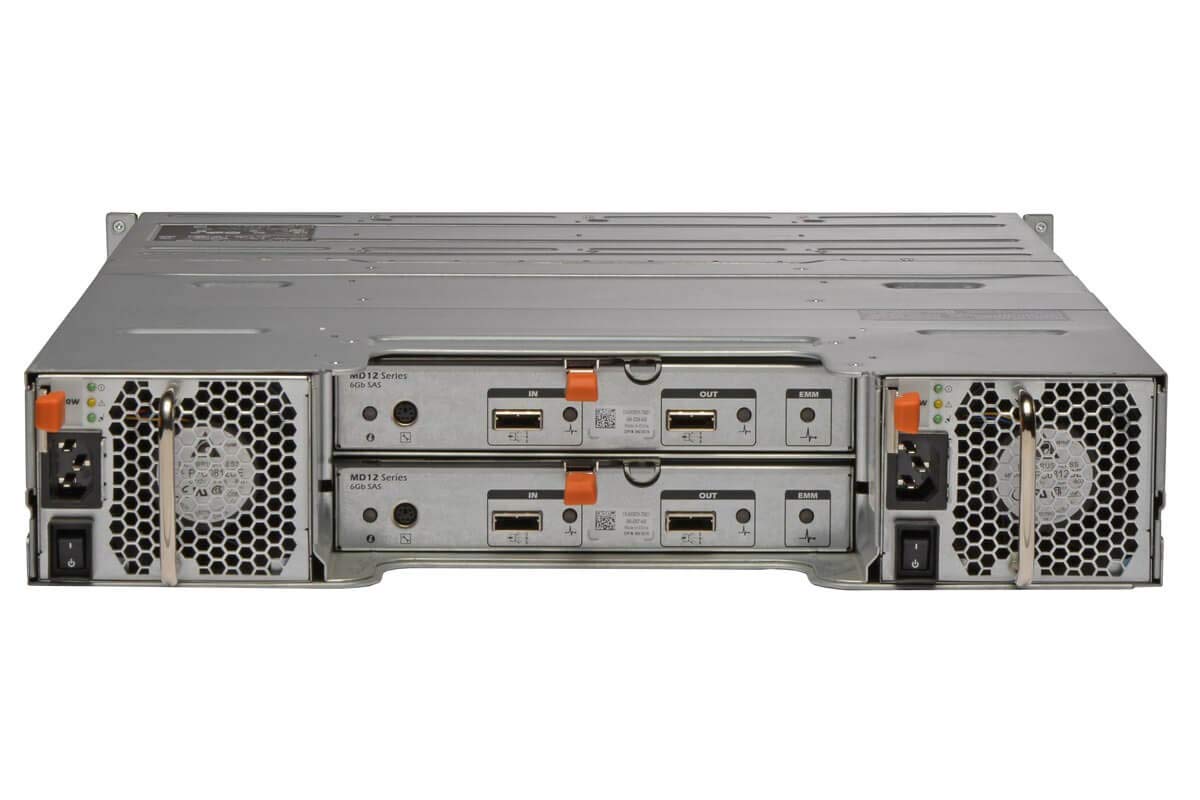 Dell PowerVault MD1220 DAS Redundant 6Gb/s SAS/SATA EMM Modules 14.4TB (24 x 600GB) (Renewed)