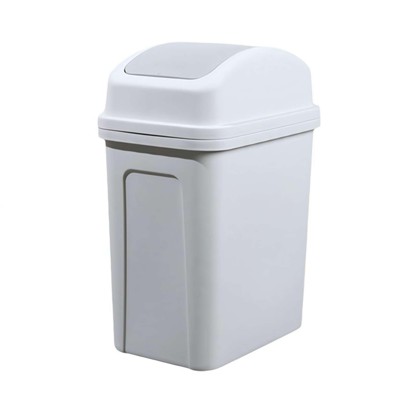 Generic 10 L Trash Can Kitchen, 360 ° Sliding Lid, Plastic Swing Top Trash Can, Plastic Kitchen Waste Bin for Kitchen, Garage, or Workspace, White