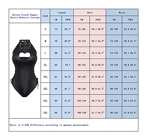 Womens Bunny Girl Suit Button Crotch Romper Onesie Bodysuit Cosplay Costume Furry Cat Ear Gloves Socks Set(Black 4XL)