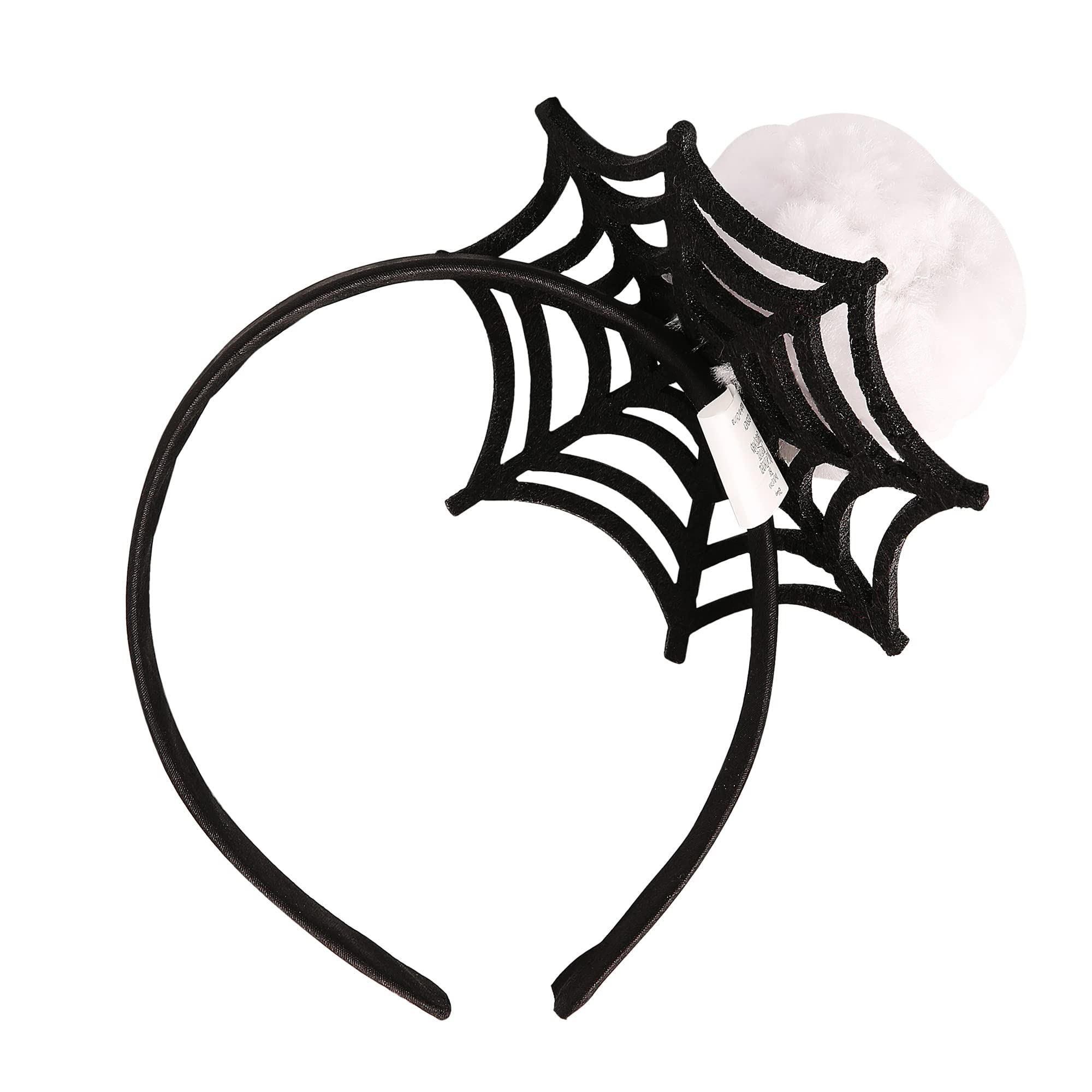 Disney The Nightmare Before Christmas Headband for Women - Black Batwings Headband with Striped Bow and Jack Skellington Charm