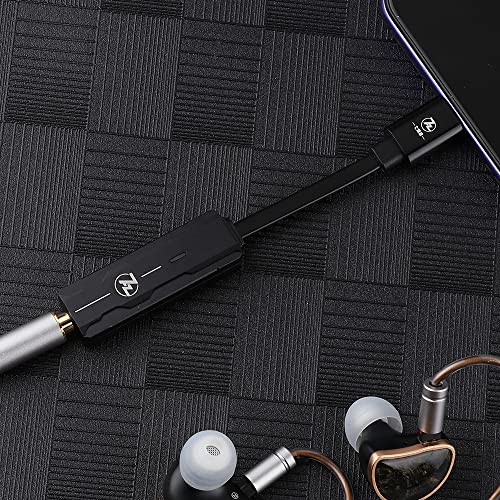 Linsoul 7HZ SEVENHERTZ 71 Portable Headphone Amplifier DAC Dongle with AK4377 Chip, High-End OCC Cable, Supports Android 5.1 and Above