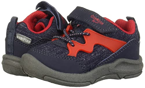 OshKosh B'Gosh B'Gosh Everplay Wizard Kids’ Tennis Shoes Boys’ Sneakers, Navy/Red, 4 Toddler