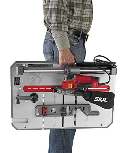 SKIL 3601-02 Flooring Saw with 36T Contractor Blade & Bullet Tools 711 Ergonomic Tapping Block, 3 x 7 x 3 inches, Black