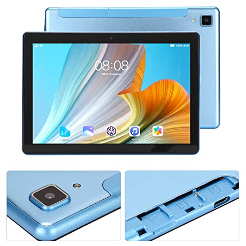 LBEC 8.1 Inch Calling Tablet, Blue 100240V 4GB 64GB MT6889 Octa Core Maximum Support 128G Tablet PC for 12 (US Plug)