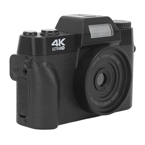 Digital Camera, 4 K 4K Vlogging Camera Autofocus High Definition for Photography
