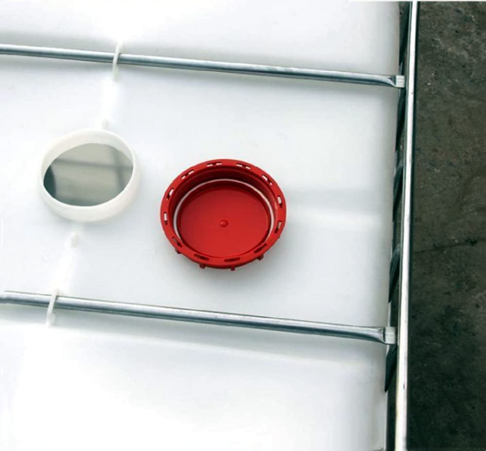 IBC Tote Lid Cover Water Tank Cap Cover Plastic IBC Tank Adaptor Water Storage Lid Cap with Gasket,ID163mm Red