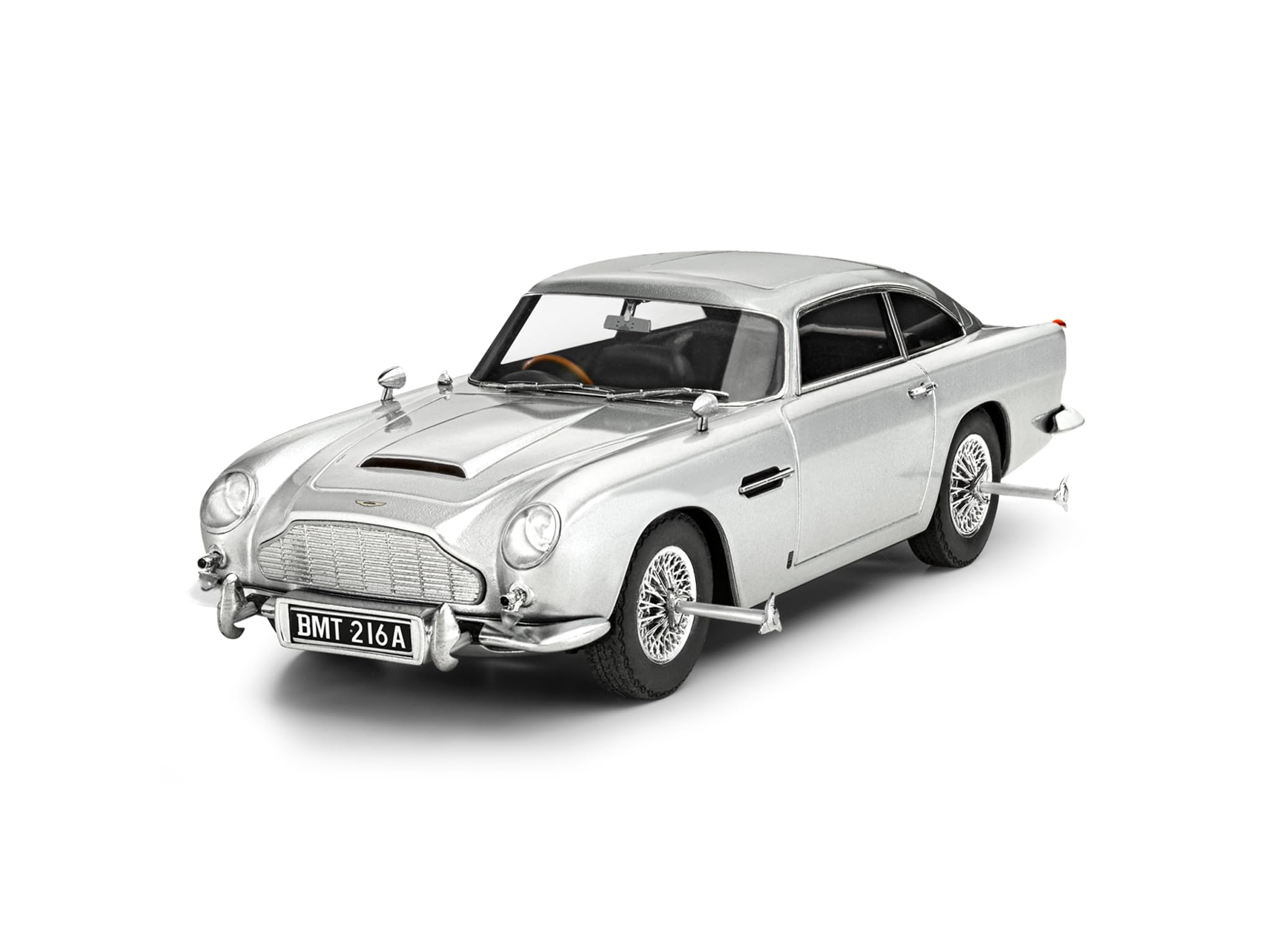Revell 14554 Aston Martin DB5 James Bond 007 Goldfinger 1:24 Scale 122-Piece Skill Level 2 Model Car Building Kit, Silver