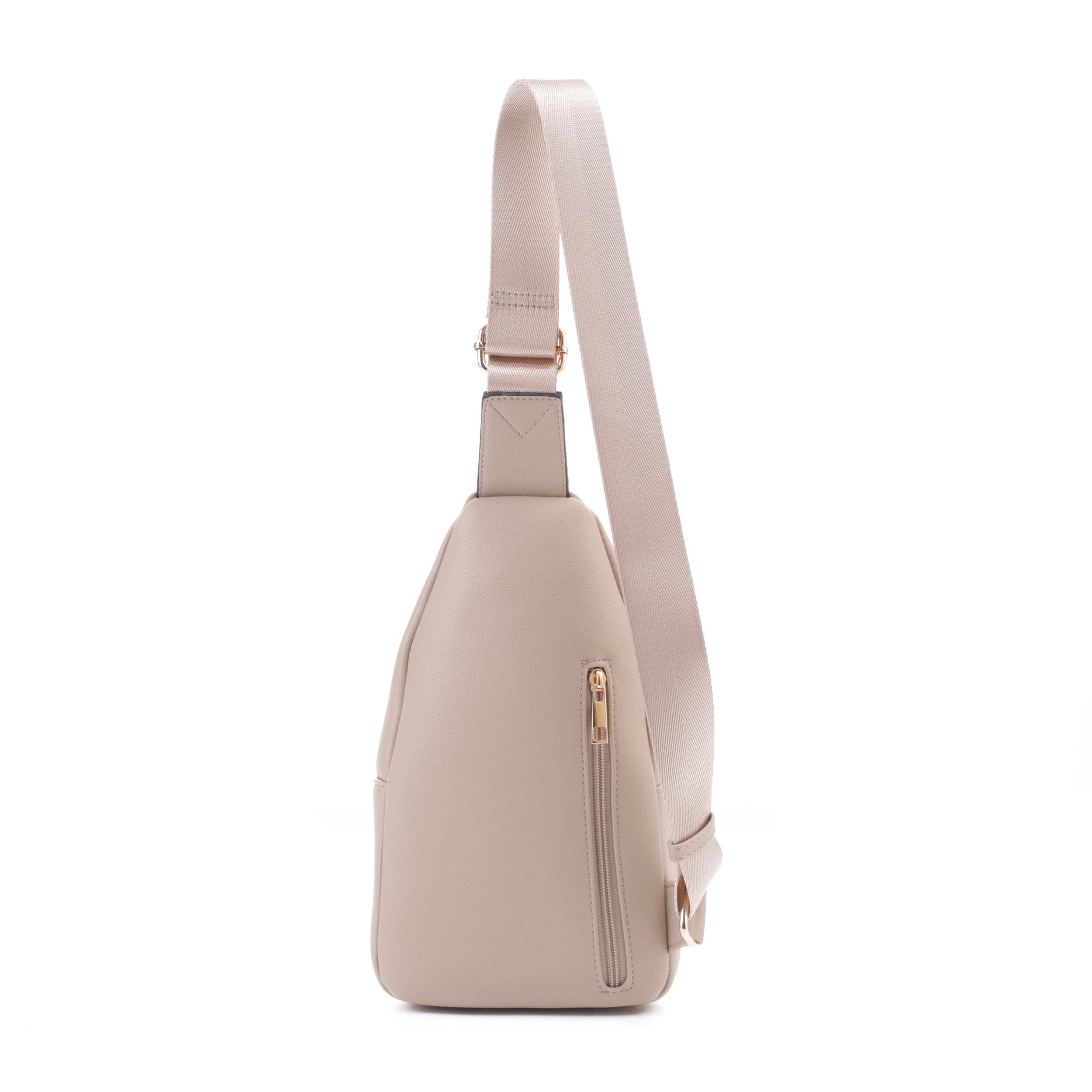 EVVE Crossbody Sling Bag for Women Small Sling Backpack Purse |Sand