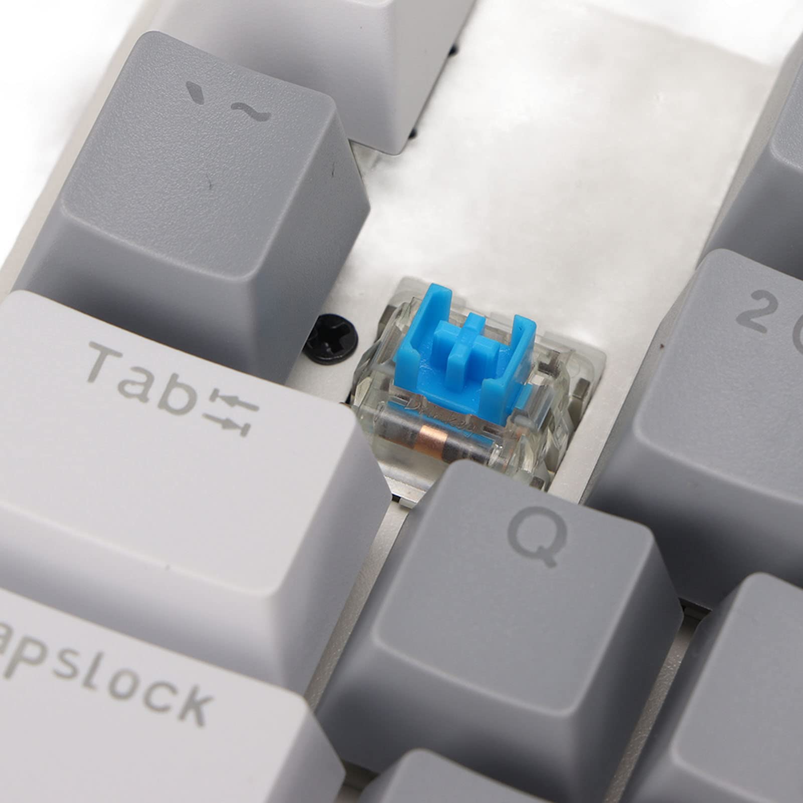 LBEC High Mechanical Gaming Keyboard Aluminum Alloy ABS 104 Keys Blue Switch RGB Durable Ergonomic Mechanical Keyboard for Office Game Room (White Gray)