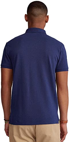POLO RALPH LAUREN Mens Big Pony Custom Slim Fit Mesh Polo Shirt (Large, Navy)