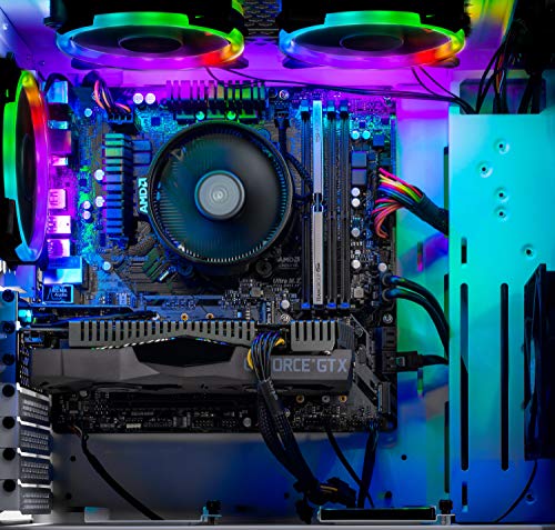 Skytech Archangel Gaming Computer PC Desktop β Ryzen 5 3600 3.6GHz, GTX 1660 6G, 500GB SSD, 8GB DDR4 3200MHz, RGB Fans, Windows 10 Home 64-bit, 802.11AC Wi-Fi