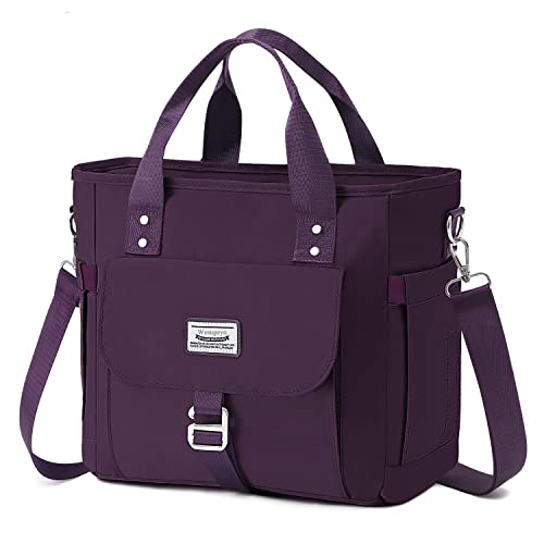 Wesugeyo Lunch Bag for Women, Insulated Lunch Box Work, Adult Meal Prep Tote Bag, Super Large Lunch Cooler Purse with Side Pockets Detachable Shoulder Strap for Picnic, Boating, Camping