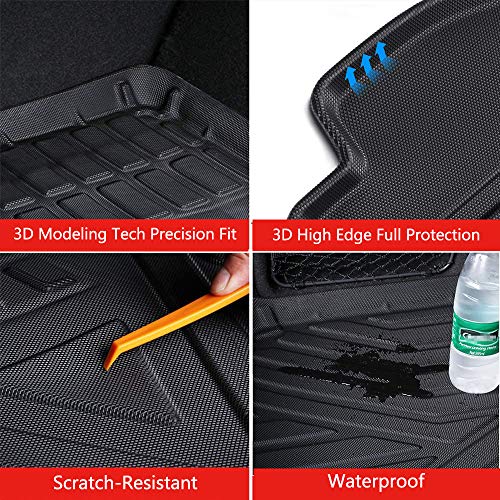 Edge Cargo Liners - All-Weather Tech Rear Trunk Tray Cargo Mats Protector Compatible with 2015-2023 Ford Edge with 5 Seats,Not for Titanium Model,3D Waterproof Durable Odorless TPO Accessories