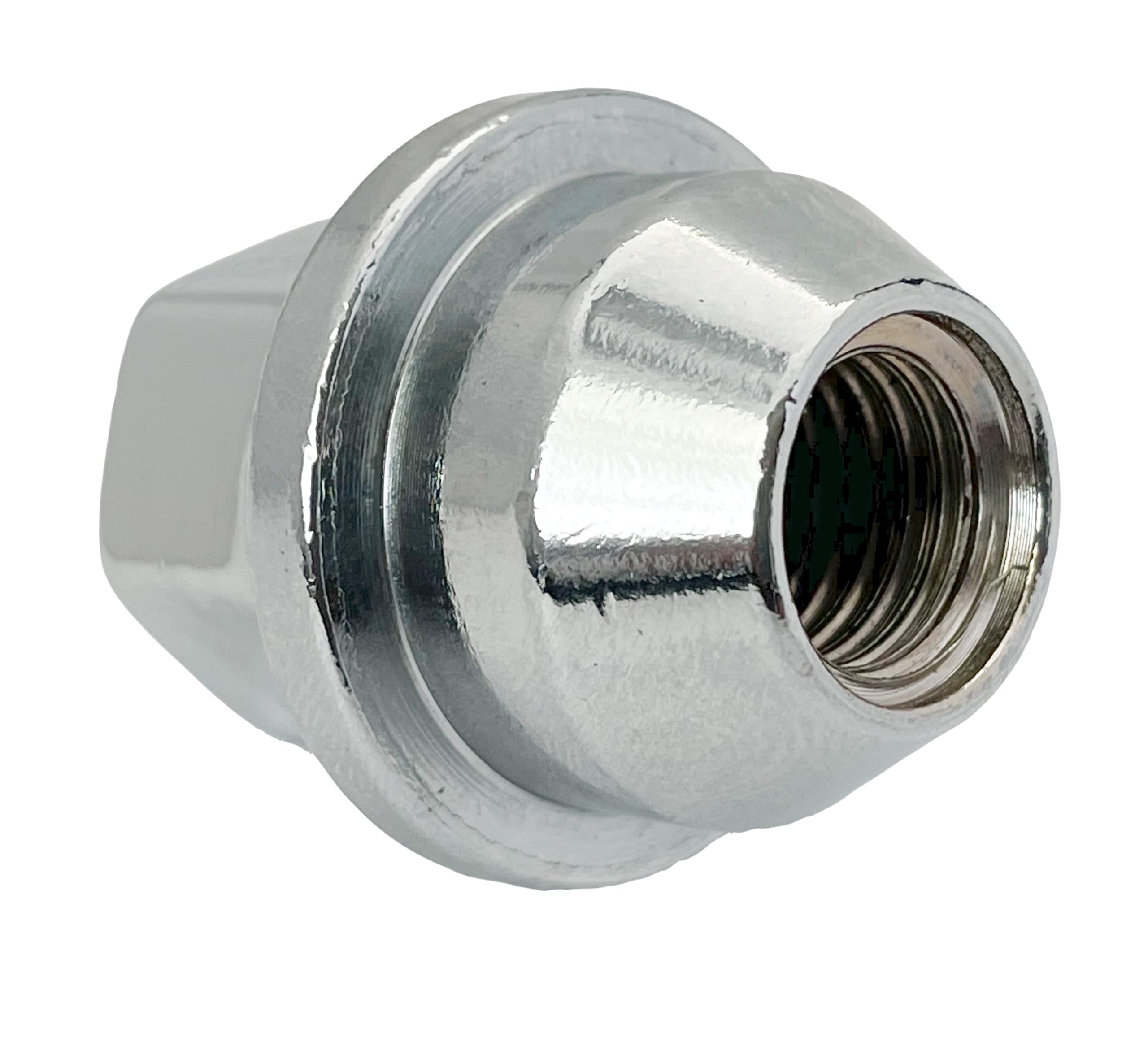 Eisen 12x1.5 One-Piece Chrome OEM Style Lug Nuts Compatible for Stock Steel Wheels/w Hubcaps Ford Focus Fusion Escape
