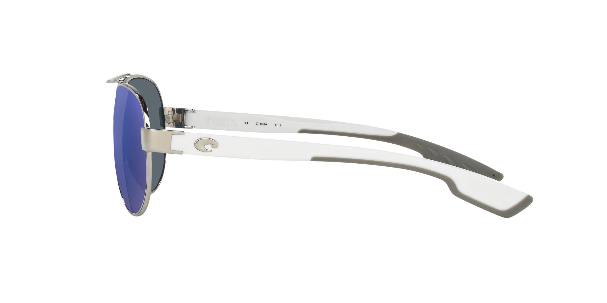 Costa Del Mar Womens Loreto Aviator Sunglasses, Ocearch Silver/Grey Blue Mirrored Polarized-580G, 56 mm