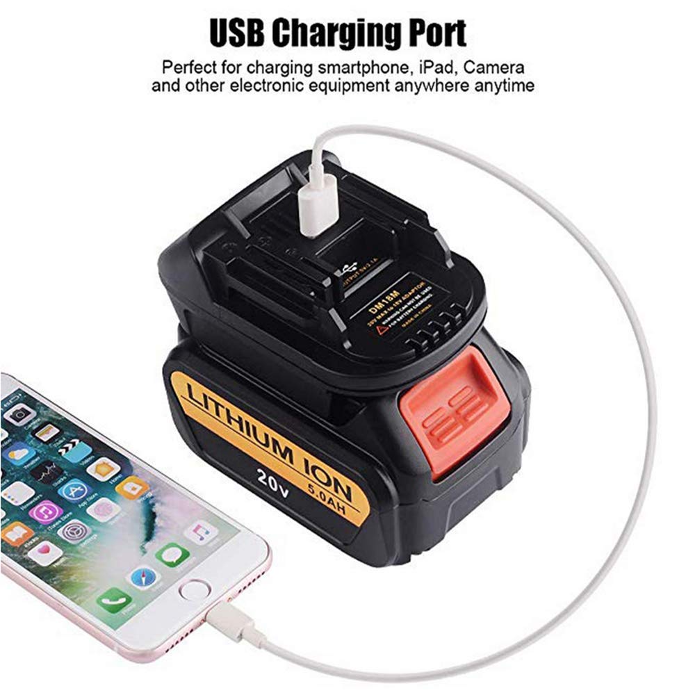 DM18M Battery Adapter for Milwaukee to Makita Battery, for Milwaukee 18V for Dewalt 20V Battery Convert to for Makita 18V Battery