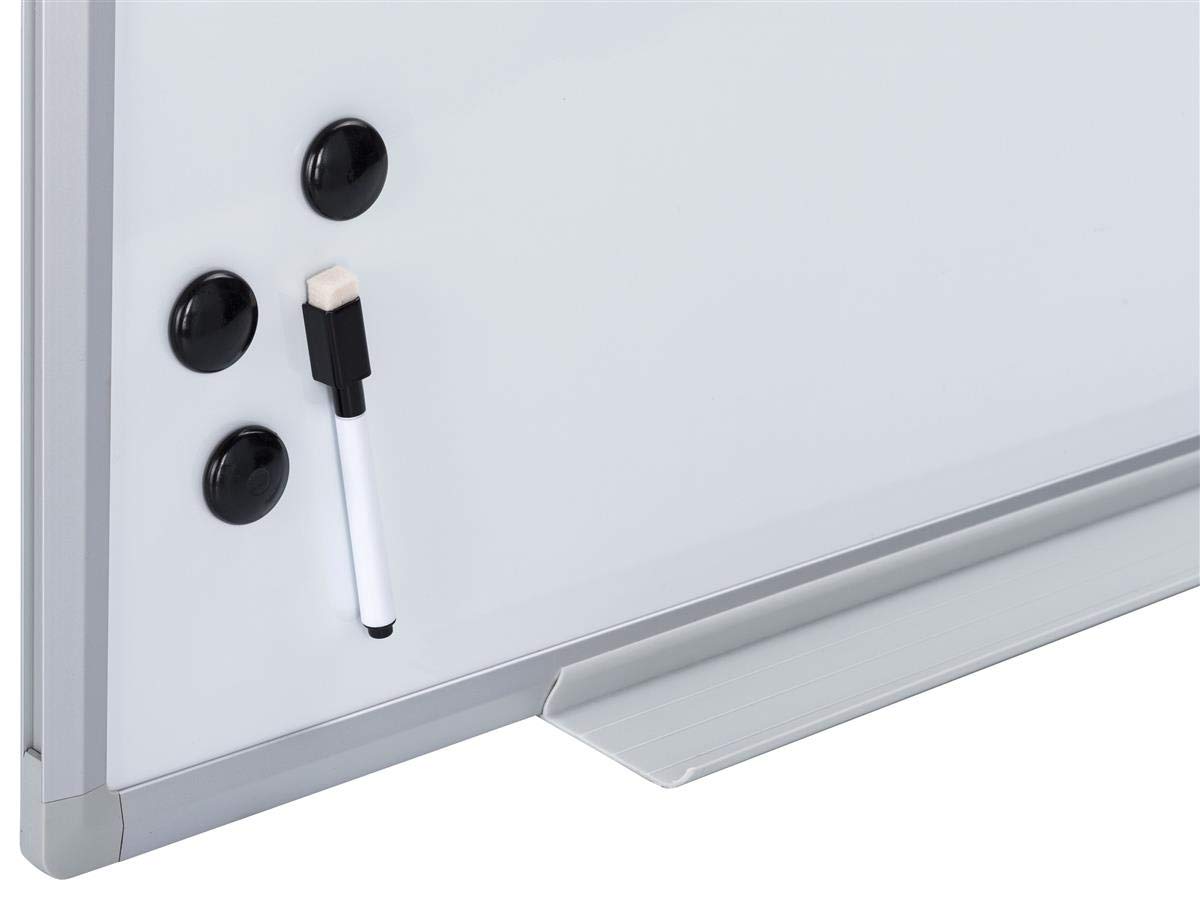 Displays2go 60 x 36 Inch Magnetic Dry Erase Board, Wall Mounted – White (WHBWAL6036)