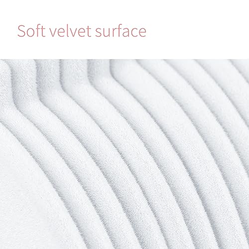 ManGotree Childrens Velvet Clothes Hangers, Baby Kids Hangers for Clothes Space Saving Non-Slip 15Pack (White)