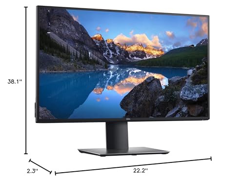 Dell U2720QM 27 Inch UltraSharp 4K UHD, IPS Ultra-Thin Bezel Monitor (HDMI, DisplayPort, USB-C), VESA Certified, Silver, Black