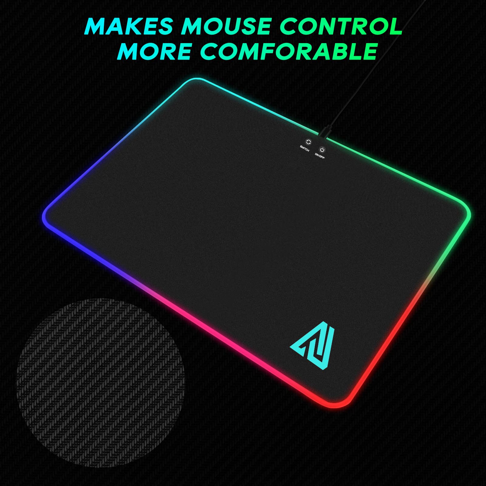 Gaming Mouse Pad Micro Texture Surface Anti-Slip Rubber Base Waterproof Mouse Pad Laptop Gaming 13.77X 10.03 X 0.19Inch