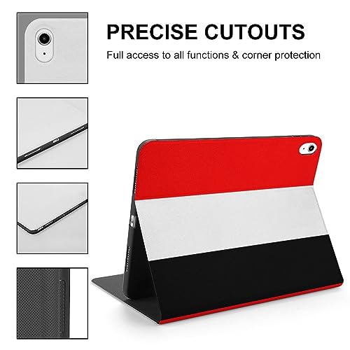 Yemen Flag Fashion Case for IPAD 2020 AIR 4 (10.9in), Pen Slot Protective Cover for IPAD 2020 AIR 4 (10.9in), Convenient Magnetic Stand