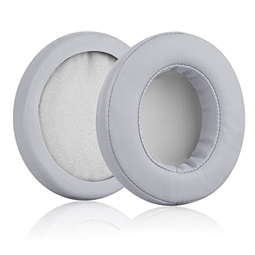 JARMOR Replacement Memory Foam & Protein Leather Ear Cushion Pads Cover for Razer Kraken X, Kraken X Ultralight, Kraken X Lite Over-Ear Headphones ONLY - Oval ( Grey )