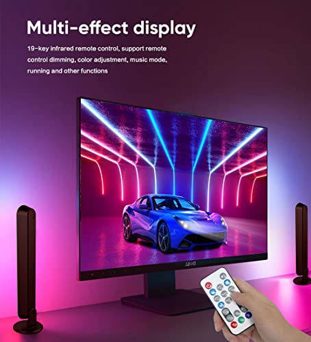 Smart LED Light Bars 2 PCS, Light Bar Dimmable Color Changing with Music Sync, Ambient Lighting Compatible with Alexa and Google Assistant, Gaming Lights with WiFi APP