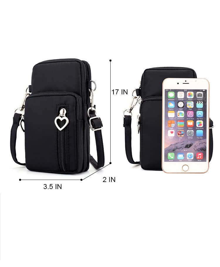 Forever Haru Women Small Cell Phone Purse Wallet Handbag Case Shoulder Bag Cross-body Pouch (Dark Blue)