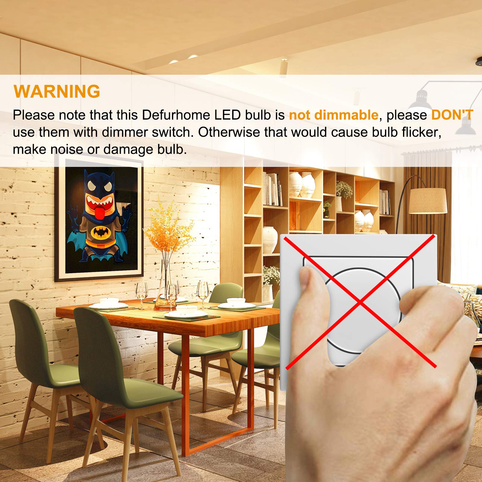 Defurhome LED Edison Bulbs 60W Equivalent, Daylight White 4000K, High 95+ CRI Eye Protection LED Bulb, ST58 LED Filament Light Bulbs, Antique Style Lighting, Non Dimmable, E26 Medium Base - Pack of 5