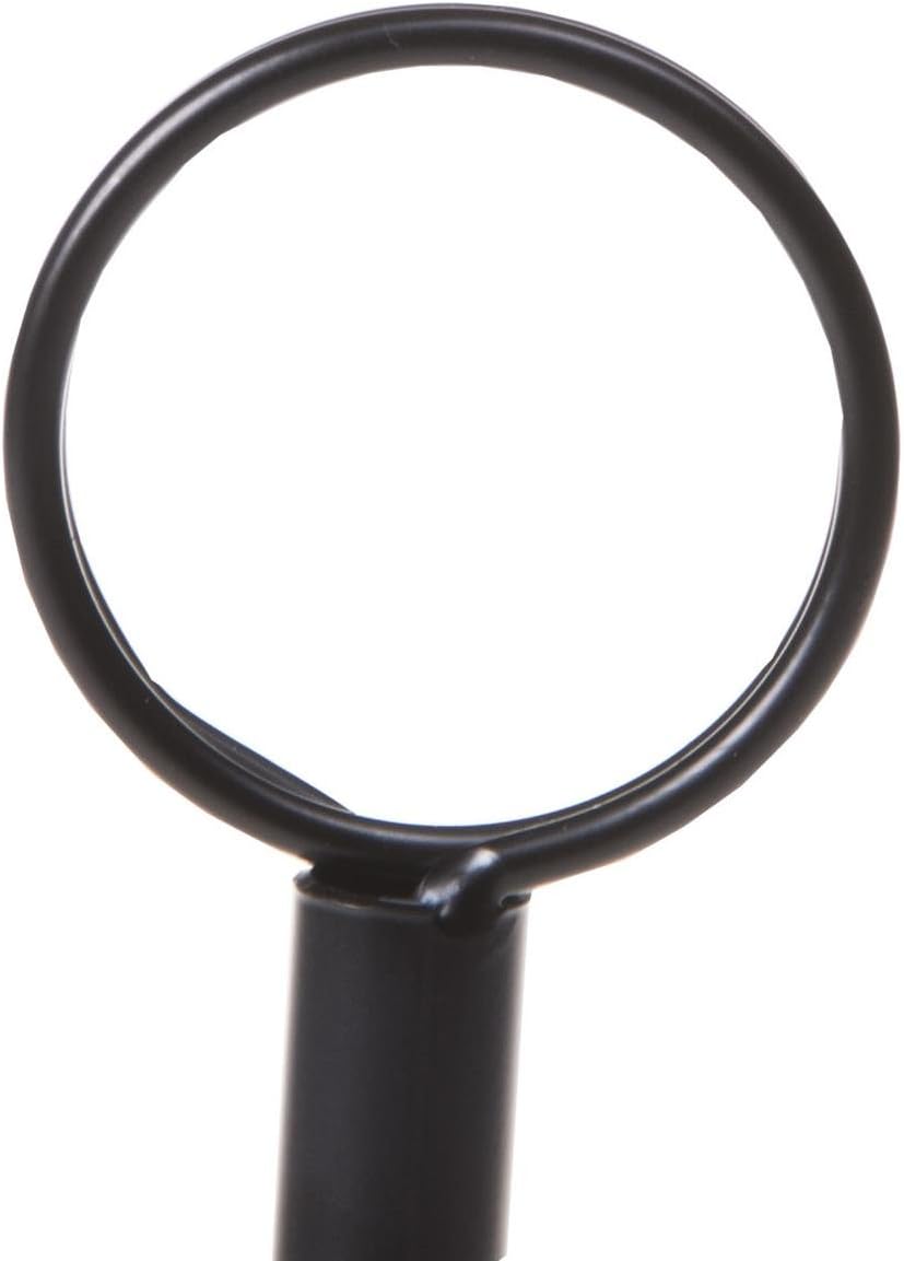 Displays2go Stainless Steel Table Place Card Holders for Weddings with Round Coil Clip (Set of 10), 18" Tall Stands, Black