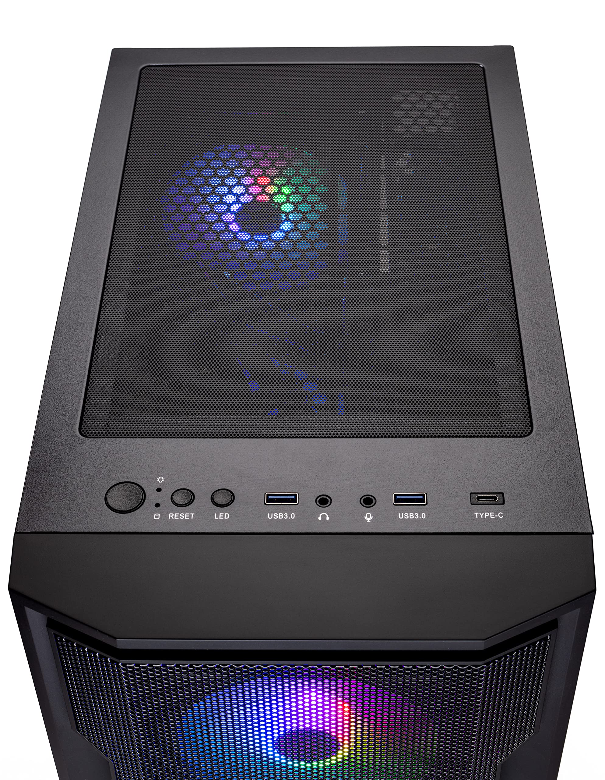 Skytech Shadow Gaming PC Desktop โ AMD Ryzen 7 5700X 3.4 GHz, NVIDIA RTX 4060, 1TB NVME SSD, 16GB DDR4 RAM 3200, 600W Gold PSU, 11AC Wi-Fi, Windows 11 Home 64-bit